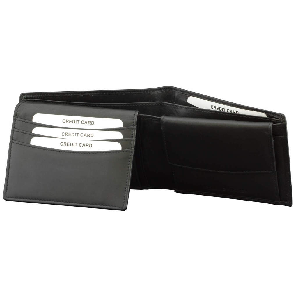 RFID Blocking Mens Coin Wallet For Contactless Cards
