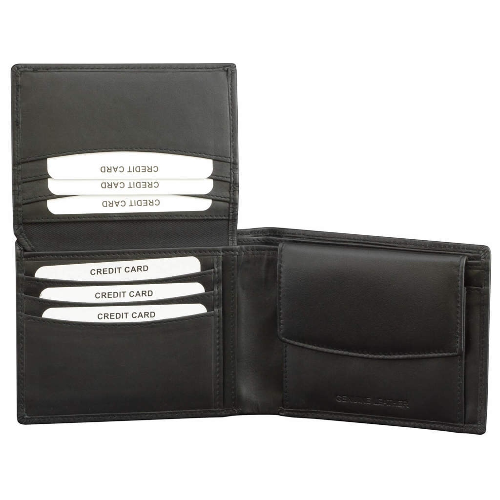 RFID Blocking Mens Coin Wallet For Contactless Cards