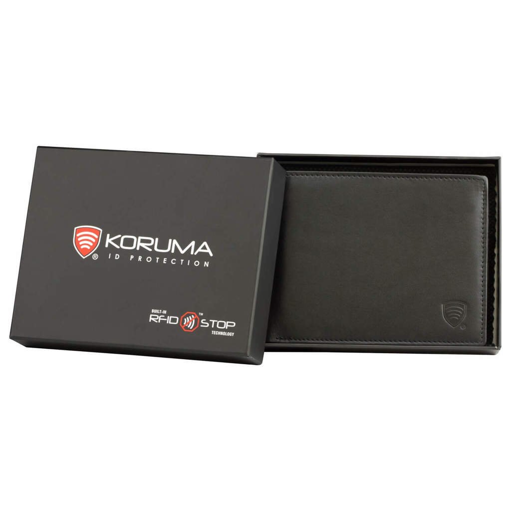 RFID Blocking Mens Coin Wallet For Contactless Cards