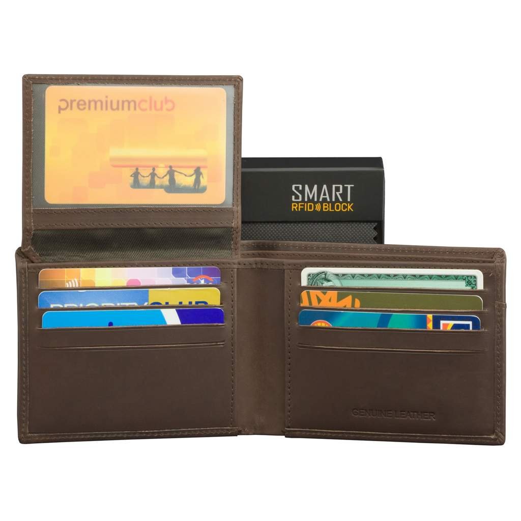 SMART RFID BLOCK Slim Credit Card Wallet (Brown) - SM-903HBR - Koruma.co.uk